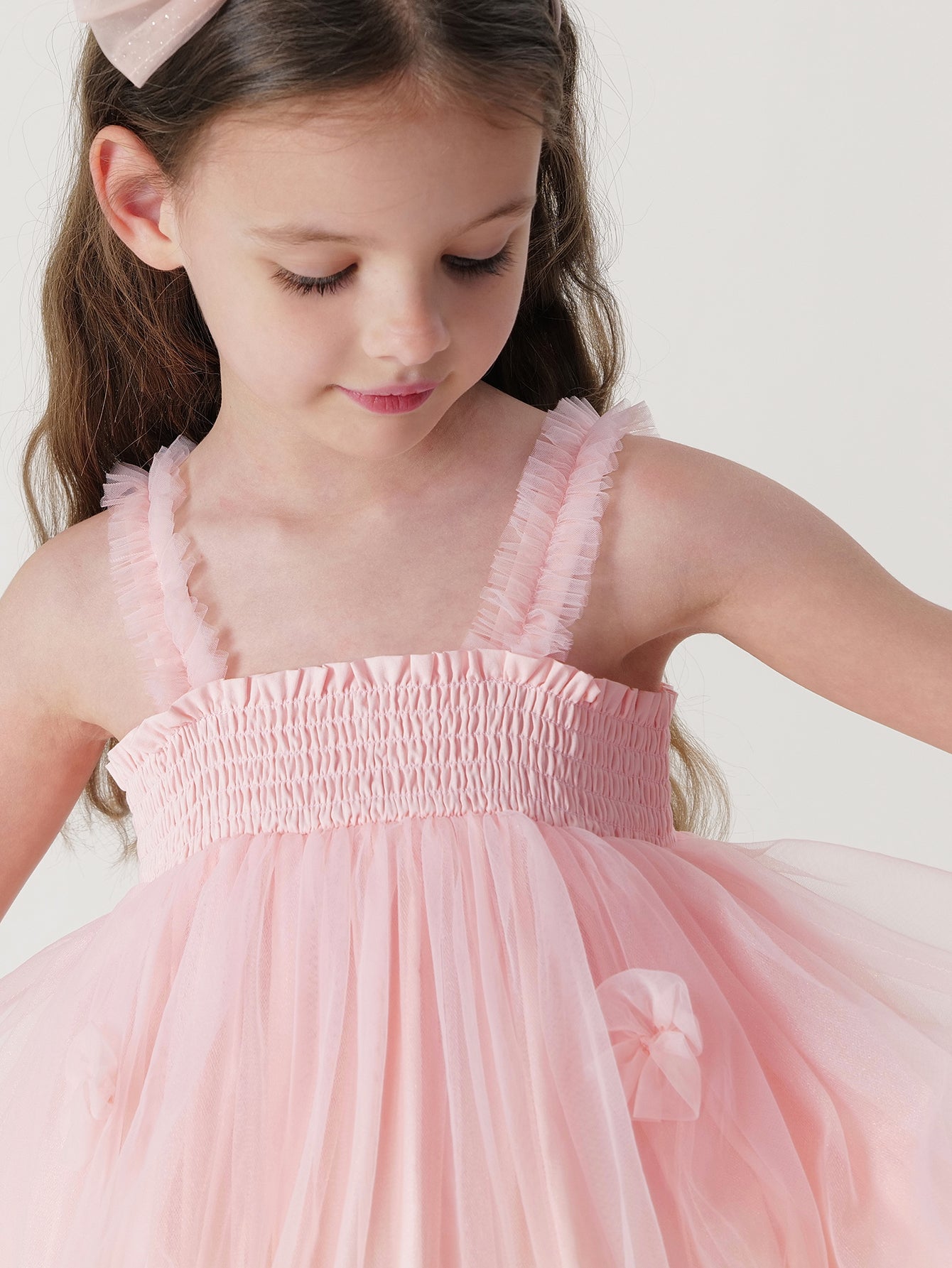 MARC & JANIE Toddler Girl Sweet 3D Flower Spaghetti Strap Mesh Dress 2 ...