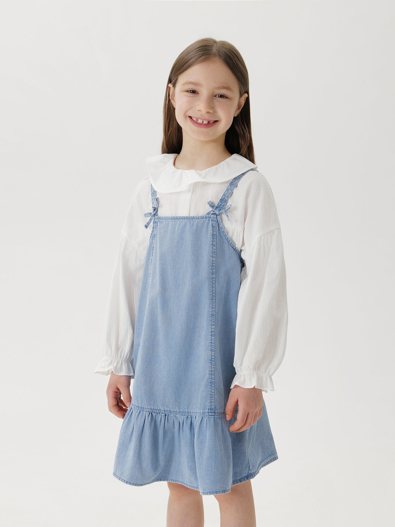 MARC & JANIE Kids Girl Denim A-Line Jumper Strappy Dress 250181 – MARC ...
